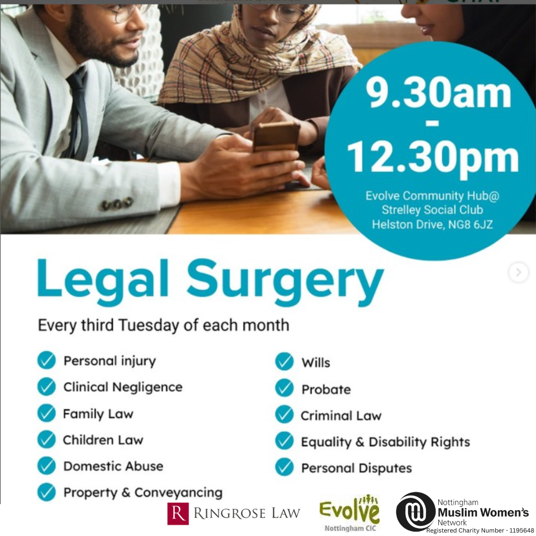 Legal surgeries – Nottingham Muslim Women's Network